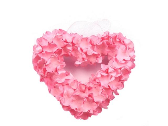 Dekorace na auta srdce > Dekorace srdce 9x9 cm- růžové